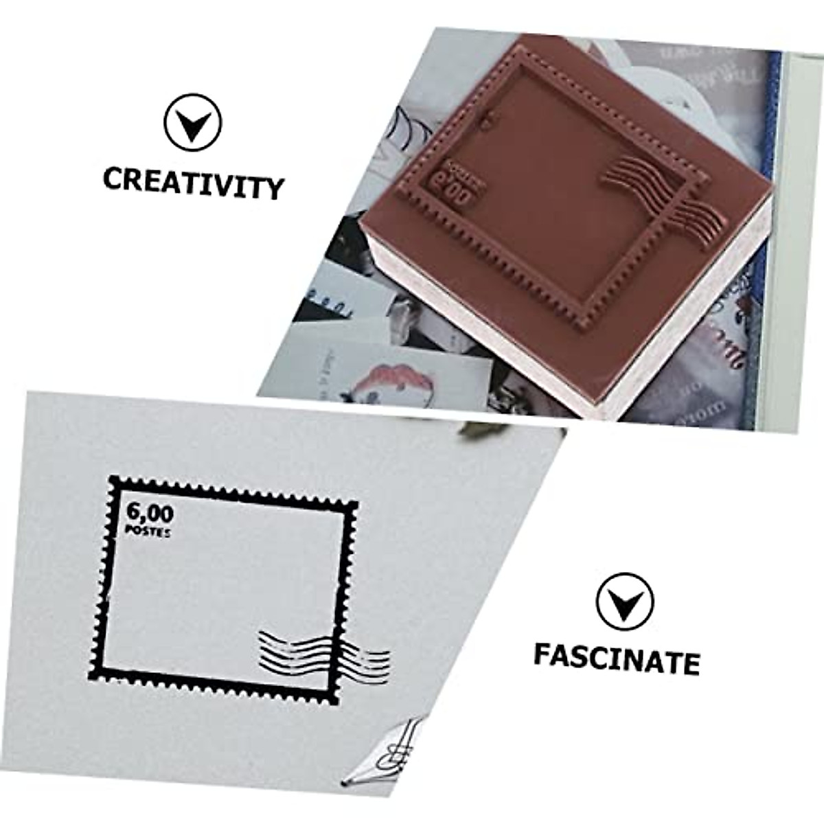 TEHAUX 2pcs Lotus Wood Seal Linoleum Blocks for Printmaking DIY Scrapbook Wood Stamps Wood Stamps for Making Alphabet Stamps Wooden Crafts Vintage Stamps Small Wood Stamps Journal Stamp