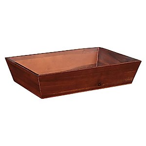 G.E.T. WB-1814WD-W Urban Renewal Walnut 18.25" x 12" Rustic Wood Tray, Wood