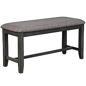 Harper & Bright Designs 6-Piece Dining Table Set, Dining Room Table Set with Wooden Rectangular Dining Table, 4 Dining Chair and Bench, Kitchen Dinette Set for 6 People (Grey)