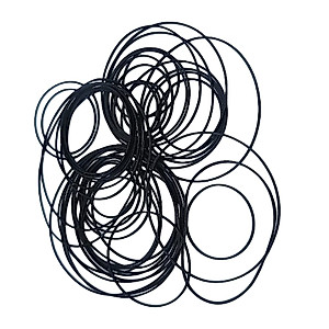 Sam&Johnny 40-135MM Mixed Square Cassette Tape Machine Recorder Rubber Belt for Repair Walkman CD DVD Drives 2mm Width Machine Rubber Belts(50PCS)