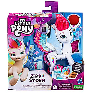 My Little Pony Dolls Zipp Storm Wing Surprise, 5.5-Inch Toy with Wings and Accessories, Toys for 5 Year Old Girls and Boys