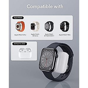 ESR Portable Charger for Apple Watch, Certified Made for Apple Watch, Small and Portable, Magnetic Cover, Fast Magnetic USB-C Charging for Apple Watch Ultra, Series 8/7/6/5/4/3/2/1, and SE