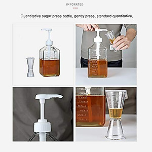 LIZEALUCKY Squeeze Bottle 1600ml Simple Pressure Pump Bottle Empty Syrup Tomato Sauce Condiment Container Reusable Squeeze Bottle