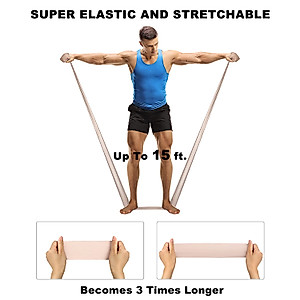 FRESINIDER Elastic Bandage Wrap 4 Pack(2 X 3" + 2 X 4" Wide Rolls) + 24 Clips | Stretch Compression Bandage Stretches up to 15ft | Ideal for Medical, Sports, Sprains, Calf, Ankle & Foot