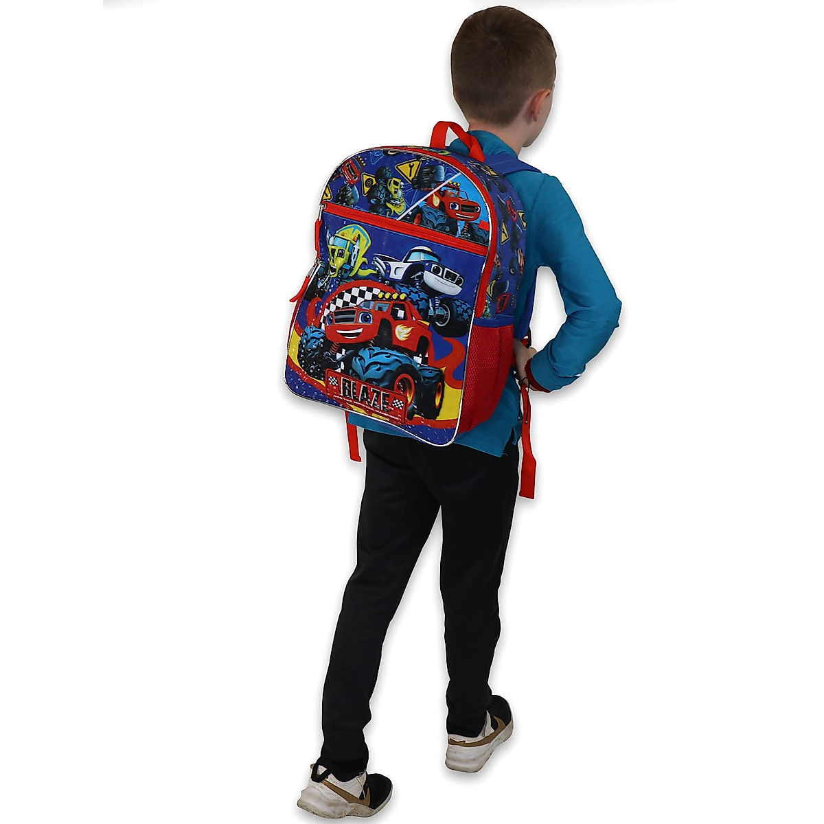 Nickelodeon Blaze and the Monster Machines Boys 16" Backpack 5 piece School Set (One Size, Blue)