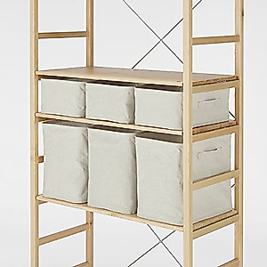 MUJI B6A7018 Linen Storage Bag, Youth Large / 11-13, Beige