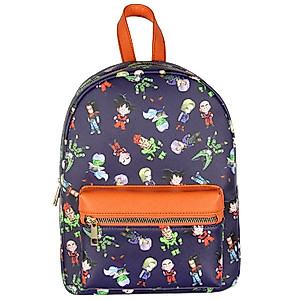 Dragon Ball Z Goku Cell Piccolo Trunks Allover Character Faux Leather Mini Backpack