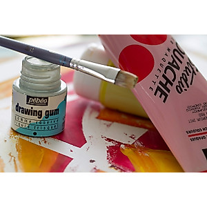 Pebeo Easy Peel Liquid Latex Masking Fluid - Drawing Gum - Dries Quickly - For Ink - Watercolor - Gouache Painting & Illustration - Fine Arts & Crafts Supplies - 45ml Bottle