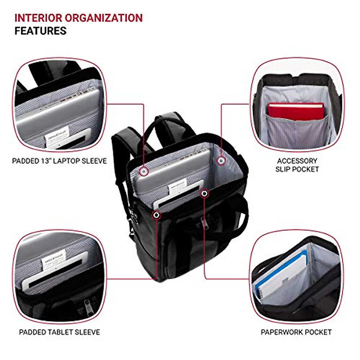 SwissGear 3577 Laptop Backpack, Black, 16-Inch