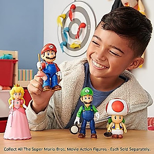 THE SUPER MARIO BROS. MOVIE - 5 Inch Action Figure Series 1 – Princess Peach Figure with Umbrella Accessory