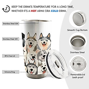 MOTERMATE Funny 20oz Travel Coffee Mug Tumbler, Dog Lovers Gifts for Women Men Kids, Dog Themed Gifts for Mom, Stainless Steel Tumbler With Lid and Straw Water Drinkware