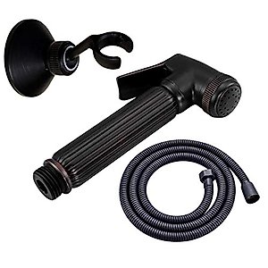 ifgswopq Hand Held Bidet Shower Bidet Sprayer Black Copper Bidet Sprayer Toilet Bidet Faucet Lavatory Gun Bathroom Flushing Tap