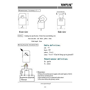 YHDC Hall Split core Current Sensor HSTS016L 10A/2.5±0.625V 1%