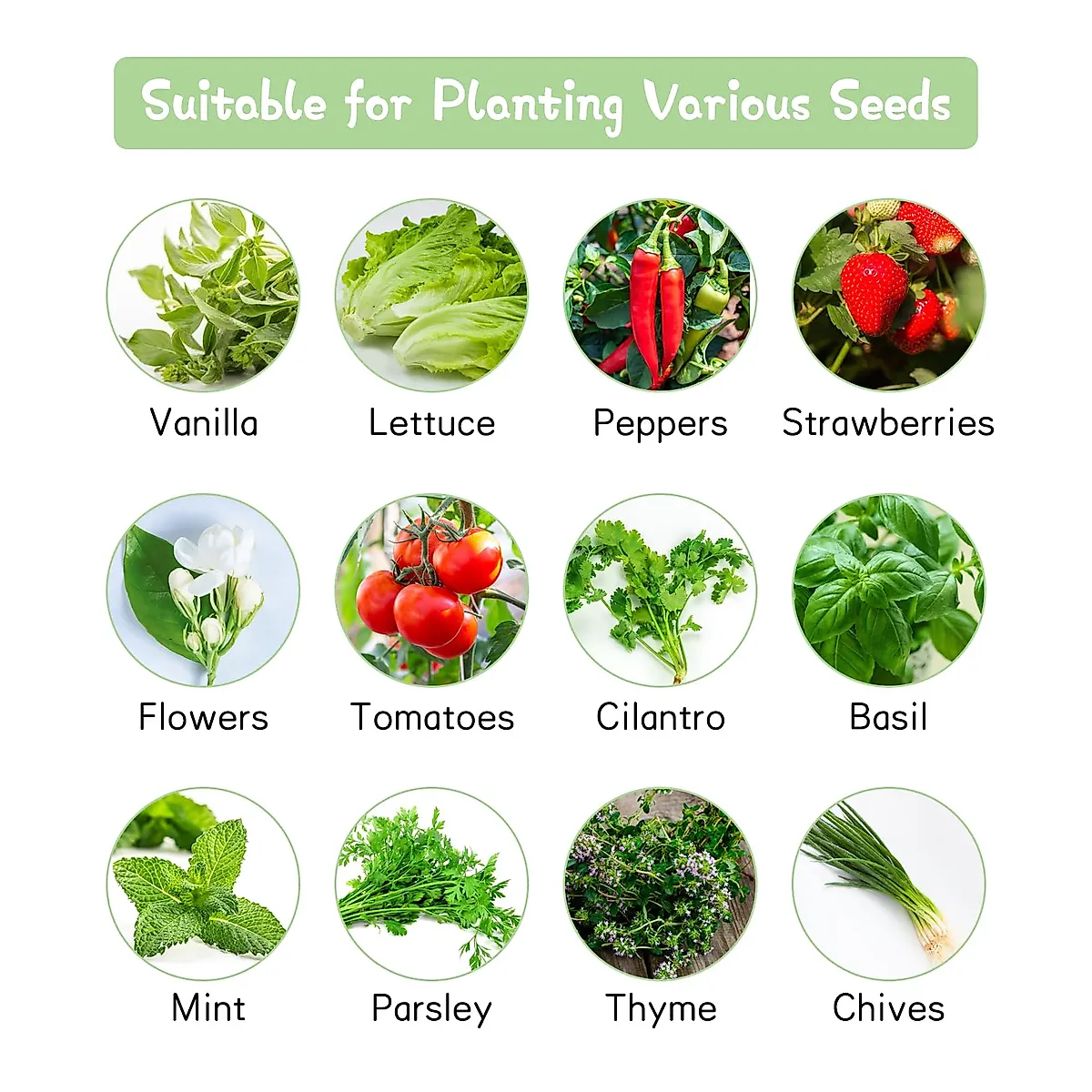 120pcs Seed Pod Kit for Aerogarden Hydroponics Garden Accessories for Starting System Grow Anything Kit with 30 Grow Sponges, 30 Grow Baskets, 30 Grow Domes，30 Pod Labels Compatible