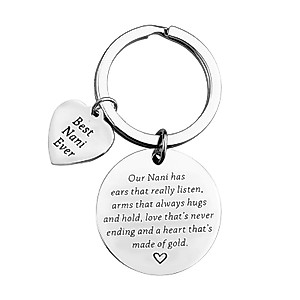 BLEOUK Nani Jewelry Mother’s Day Gift Birthday Gift for Grandma Nani (Our Nani)