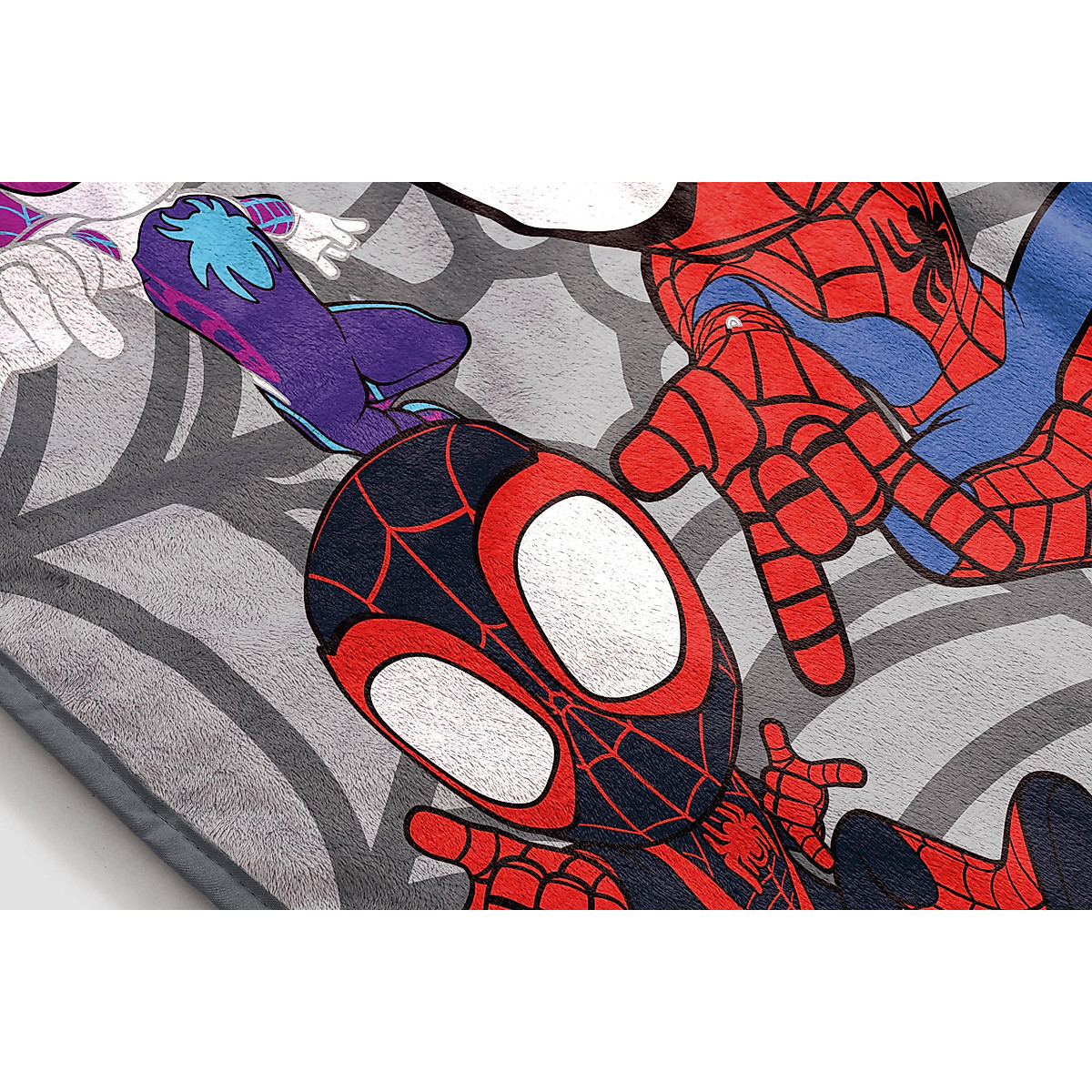 Spidey & His Amazing Friends Plush Throw Blanket - Measures 50 x 60 Inches - Kids Super Soft Fleece Bedding Features Ghost Spider Gwen & Miles Morales