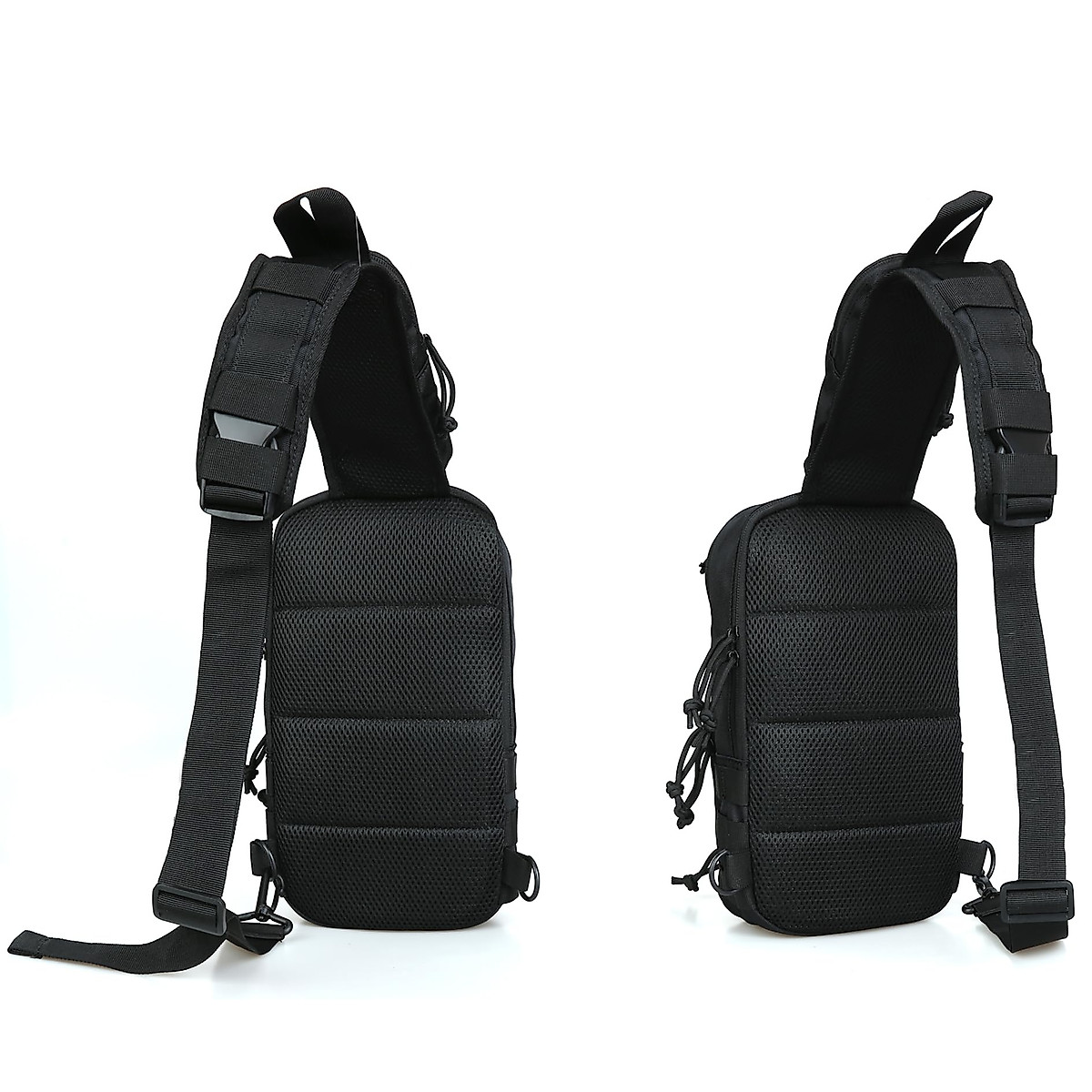 LarKoo Sling Backpack Chest bag - Tactical Chest Pistol Bag Shoulder Bags Crossbody Sling Backpack Holster Bag for Concealed Carry Fanny Pack