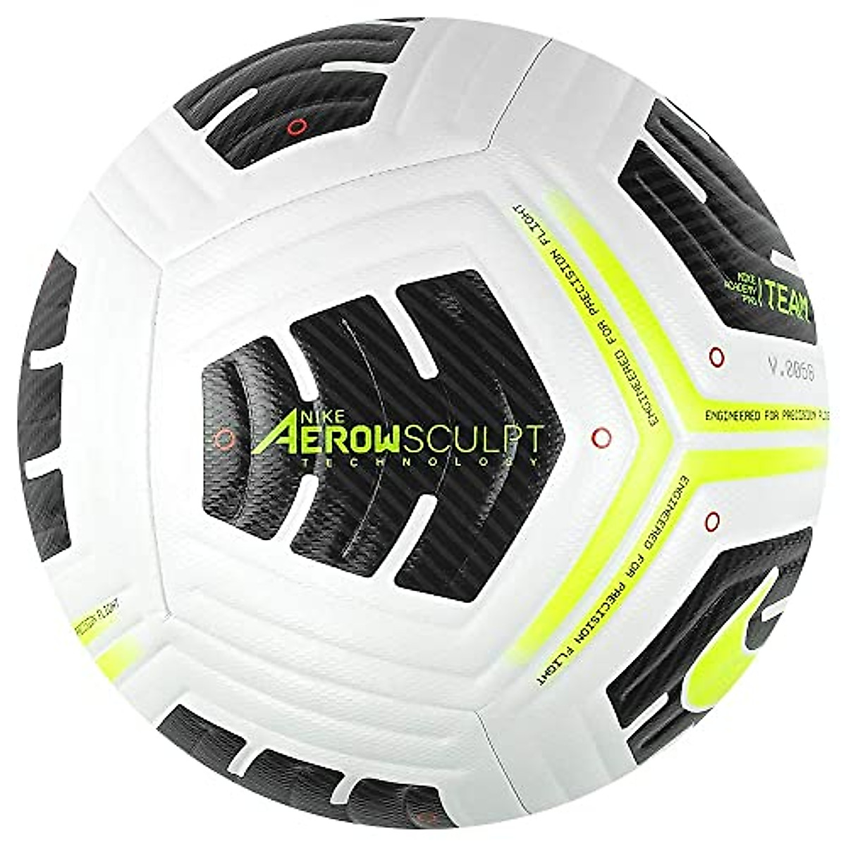 Nike Academy Pro - Team FIFA Sz 5 Soccer Ball White/Black/Volt 5