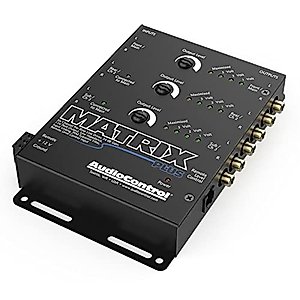 AudioControl Matrix Plus Black Six Channel Line Driver with Remote Level Control Input