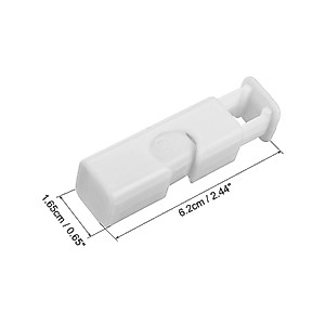 PATIKIL 5-Pack Reusable White ABS Plastic & Stainless Steel Spring Bread Bag Clips with Twist Lock Closure for Food Storage