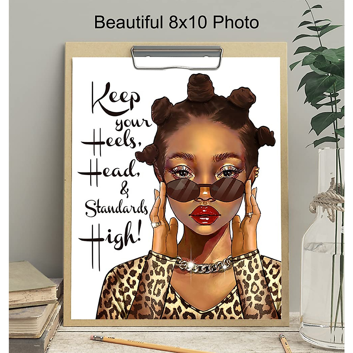 Black women Inspirational Wall Art & Decor - African Americans Inspiration Motivational poster - Black Art - African American Wall Art - Black Girl Magic - Positive Quotes Wall Decor Poster - UNFRAMED