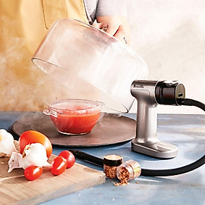 Breville BSM600SIL Smoking Gun Food Smoker, Silver