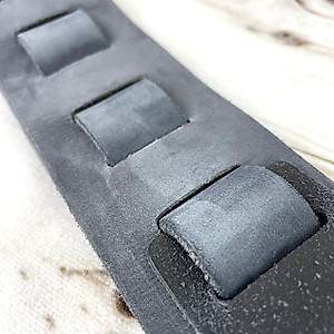 Walker And Williams STR-02 Distressed Elephant Gray Top Grain Thick Italian Leather Guitar Strap For Acoustic, Electric, And Bass Guitars