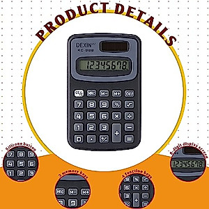 Zuhal 50 Pcs Mini Calculator Pocket Size Calculator Bulk, 4 Function Calculator Small Battery Powered 8 Digit Display Basic Calculator with Button Battery for Office Home School Teacher Students