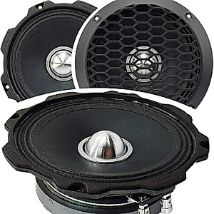 2X Gravity WZ6G Warzone Series 6.5-Inch 1000 Watts Maximum Power Handling Mid-Range Coaxial Car Audio Loud Speaker 4 -Ohms Impedance with 92dB Sensitivity
