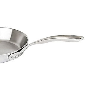 Viking Culinary Contemporary 3-Ply Stainless Steel Fry Pan, 8 Inch, Ergonomic Stay-Cool Handle, Dishwasher, Oven Safe, Works on All Cooktops including Induction