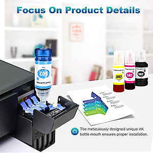 ET-4760 Ink for Epson 502 Compatible Ink Refill Bottle Replacement for Epson 502 T502 Refill Ink use for ET-4750 ET-2850 ET-3850 ET-2700 ET-2760 ET-4760 ET-3760 ET-3700 ET-3750 Printer (4 Pack)