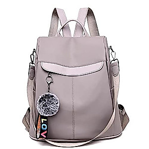 COFIHOME Backpack Purse Waterproof Shoulder Bag Contrast Color Anti-theft Purse for Women