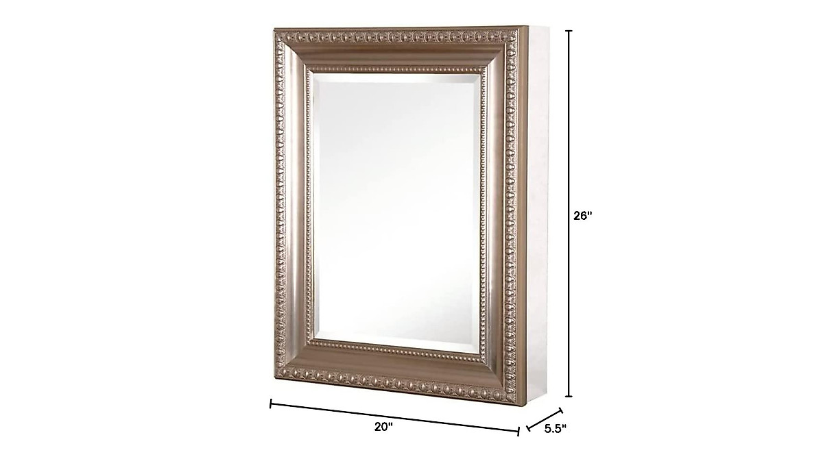 Pegasus SP4595 26-Inch Deco Medicine Cabinet in Brushed Nickel