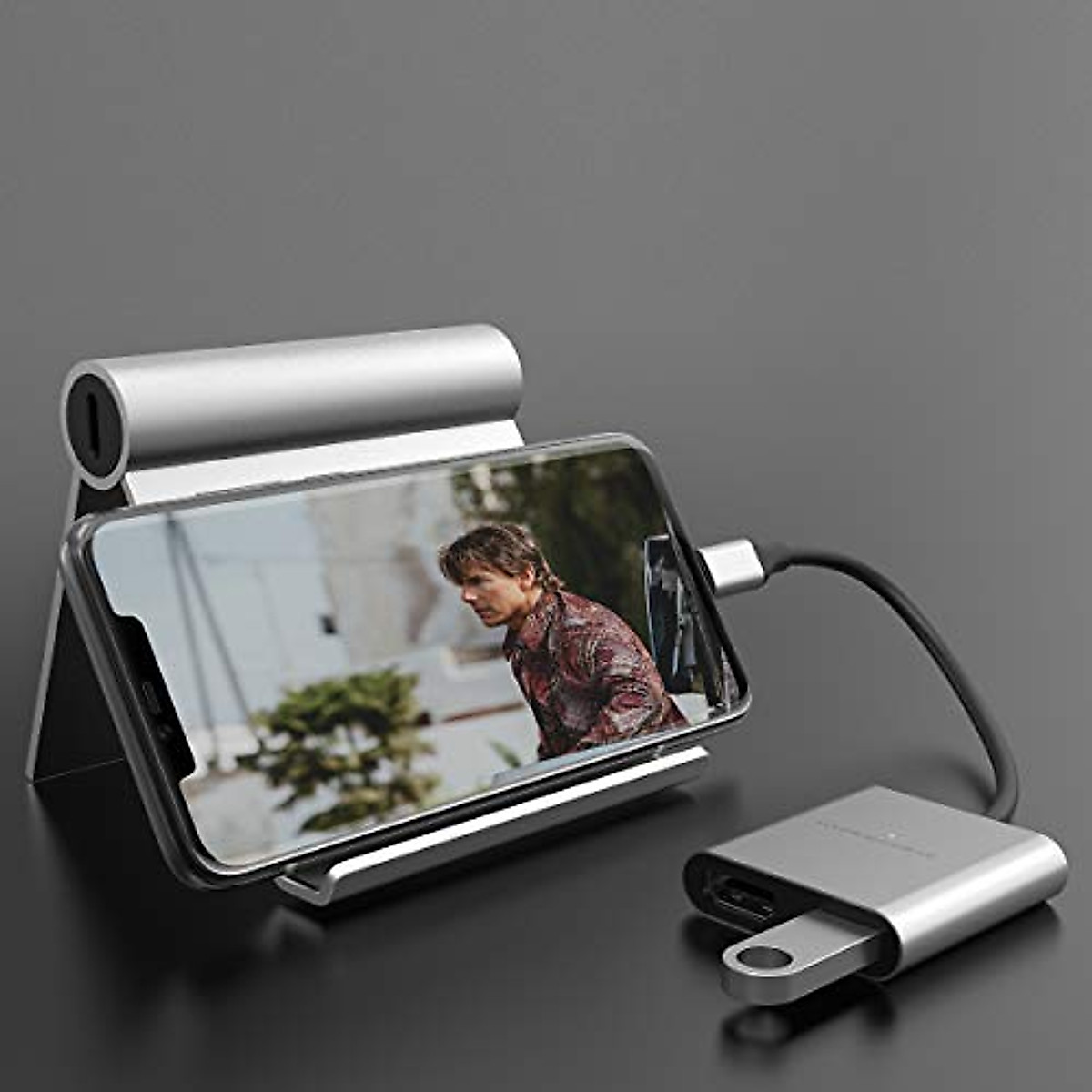 HyperDrive USB C to Hdmi 4k, USB-A 3.0 and 60W USB-C Adaptor | 3-in-1 Adapter for MacBook, Ultrabook, Chromebook and USBC Devices | Hyperdrive by Sanho | Silver