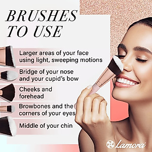 Highlighter Palette Highlighter Makeup Iluminador - Glow Bronzer Powder Makeup Highlighter Kit With Mirror - 4 Highly Pigmented Face Highlighter Shimmer Colors - Vegan, Cruelty Free & Hypoallergenic