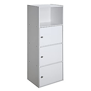 Convenience Concepts Xtra Storage 3 Door Cabinet with Shelf, White