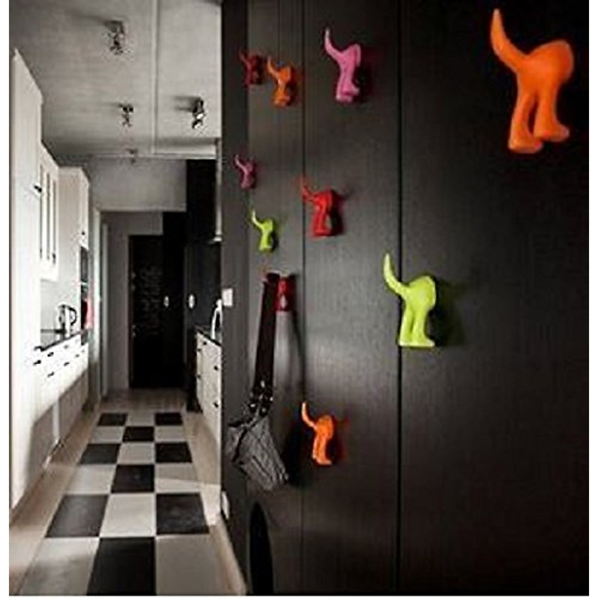 IKEA Bastis 2 Black Hooks for the Dog Cat Pet leashes hanger