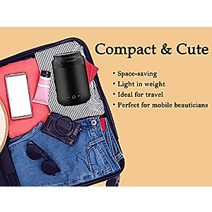 Podoy Mini Wax Pot Warmer for Hair Removal, Small Portable Travel Wax Melt Heater Machine Digital Display for SPA Salon Brow Body Nose Upper Lip Hair Waxing with 100 Wax Sticks