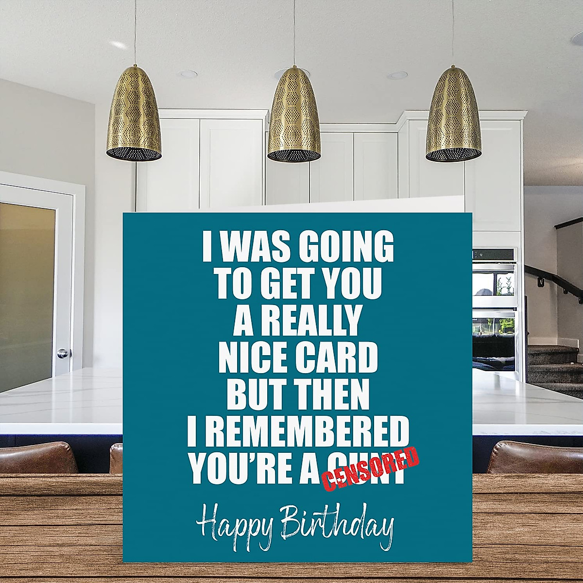 Funny Birthday Cards for Men Women - Really Nice Card - Rude Birthday Card for Mom Dad Papa Pops Brother Sister Son Daughter Grandma Grandpa, 5.7 x 5.7 Inch Joke Humor 30th 40th 50th Greeting Cards,