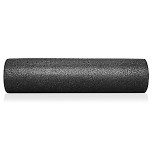 Philosophy Gym 24" High-Density Foam Roller for Exercise, Massage, Muscle Recovery - Round, Black