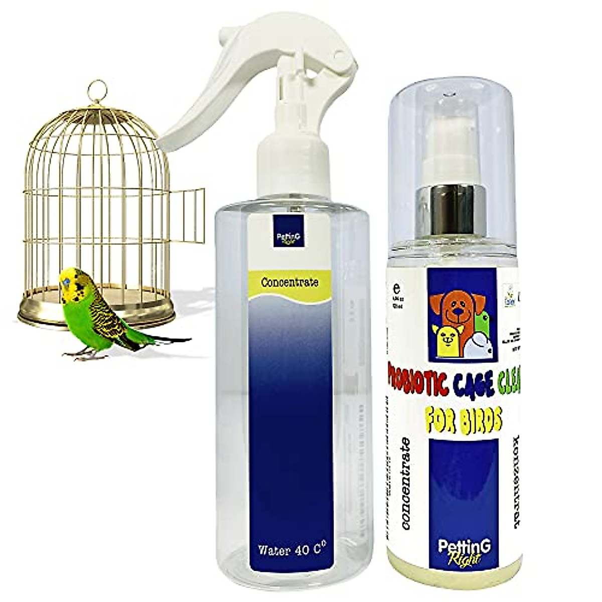 Petting Right Concentrated Probiotic Cage Cleaner for Birds