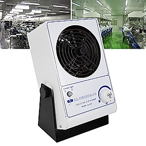 110V 60Hz Ionizing Air Blower Fan Anti Electrostatic Ion Blower Anti-Static Ionizer ESD Static Electricity Elimination Eliminator Fan Adjustable Wind Speed