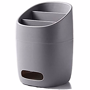 LOTSA. STYLE Utensil Drying Sink Caddy with Diatomite, Multi Purpose Holder Organizer, Kitchen Countertop Craft Table Desktop Office (Grey)