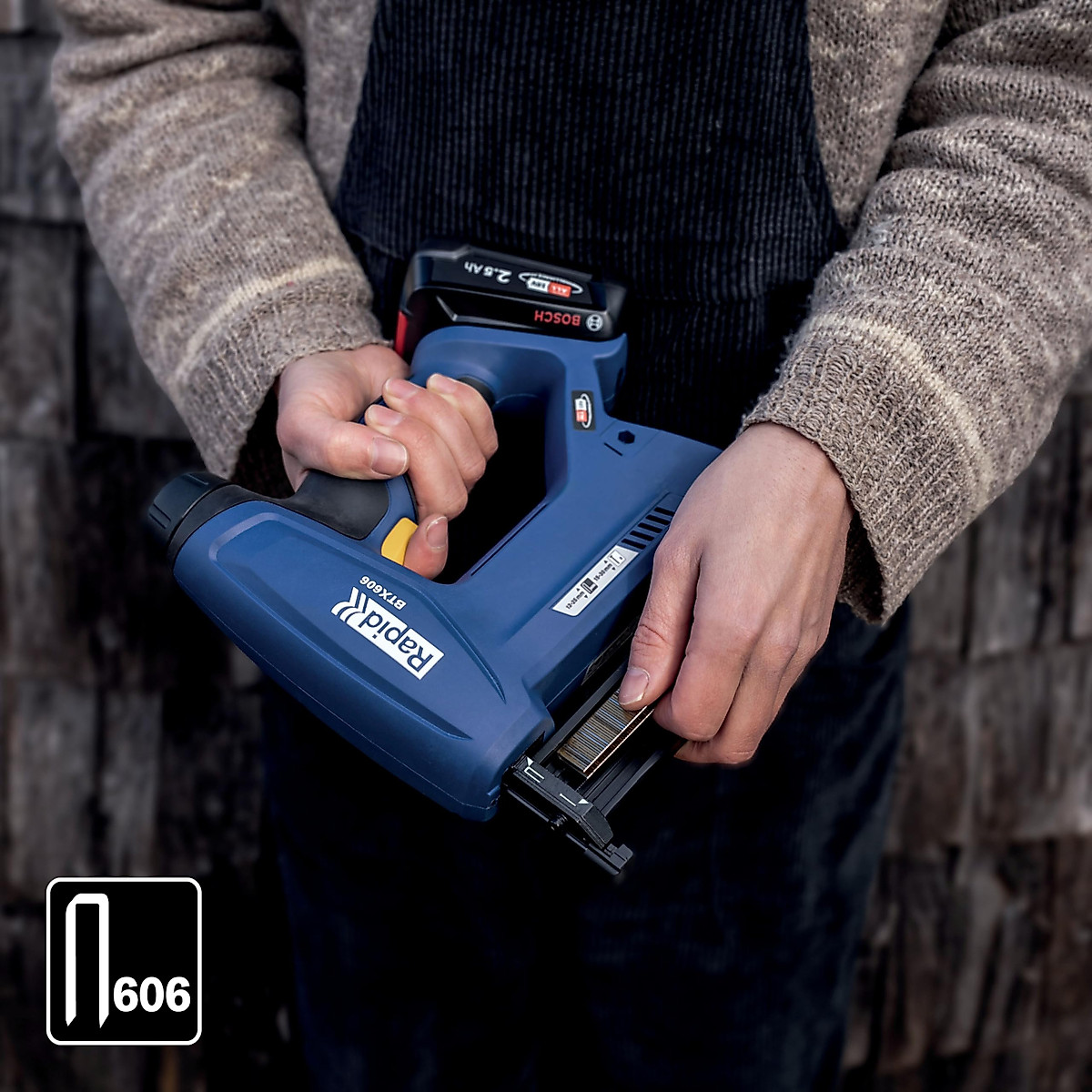 Rapid High-Performance Staples for Dense Materials, Narrow Crown No. 606, Leg Length 12mm, Staple Gun Staples, Resin-Coated Galvanised Steel, 3600 Pieces, Plastic Box (40303093)