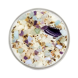 Peaceful Home Candle by New Moon Beginnings - Stress Relief Candle - Energy clearing - All Natural Essential Oil Soy Candle - Crystal Candles (Peaceful Home, 6 Pack Tealights)