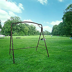 Ochine Metal Porch Swing Stand, Heavy Duty Wooden Swing Frame for Adults Kids, A-Frame Porch Swing Bench Stand, Metal Swing Stand, Outdoor Swing Stand, Hanging Swing Frame Set for Outdoor Indoor