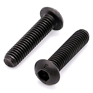 Glvaner M10-1.5 x 40mm (10 pcs) Button Head Socket Cap Screws Bolts, Black Oxide Finish, 10.49 Grade Alloy Steel, Full Thread, Allen Hex Drive