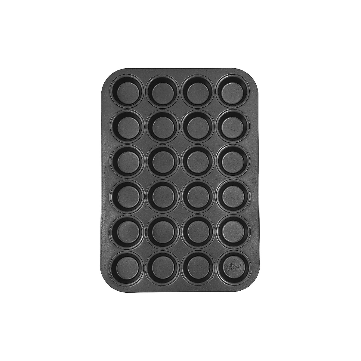 Chicago Metallic Pro Non-Stick Mini Muffin Pan, 24-Cup, Gray