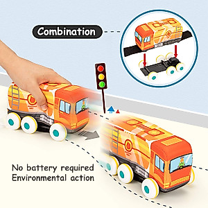 UNIH Car Toys for 1 Year Old Boy,Soft Plush Car Set with Play Mat,Pull-Back Vehicle Baby Soft Car Toys for Baby Toddlers 1 2 Year Old Boy Girl