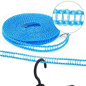 Travel Hangers with Clips Portable Folding Clothes Hangers with 1 pcs Clothesline 12 pcs with 24 pcs Hanger Clips for Scarves Suits Trousers Pants Shirts Socks Underwear Travel Home Foldable Clothes